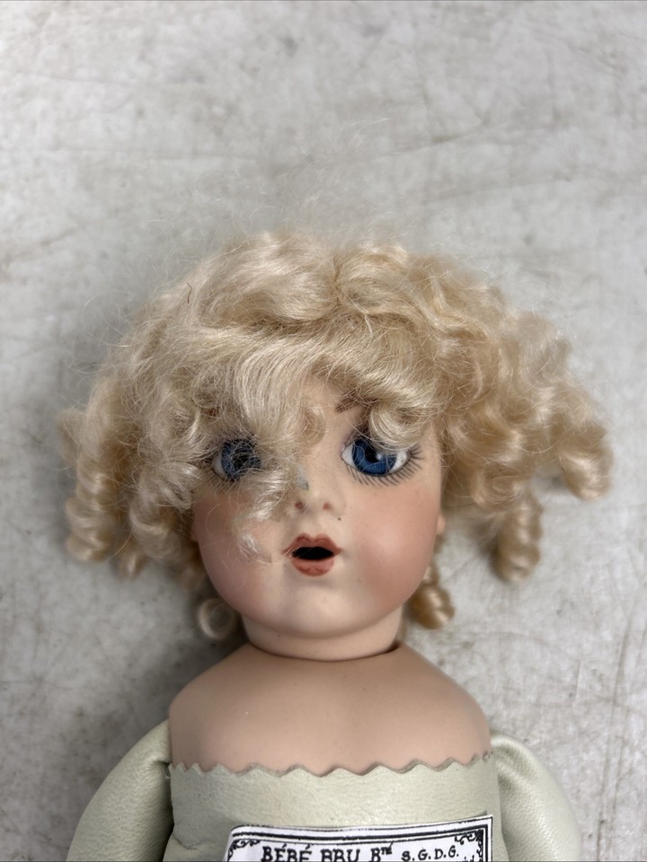 Vintage Rare Bebe Bru Reproduction German Bisque Head Leather Body 12 ...