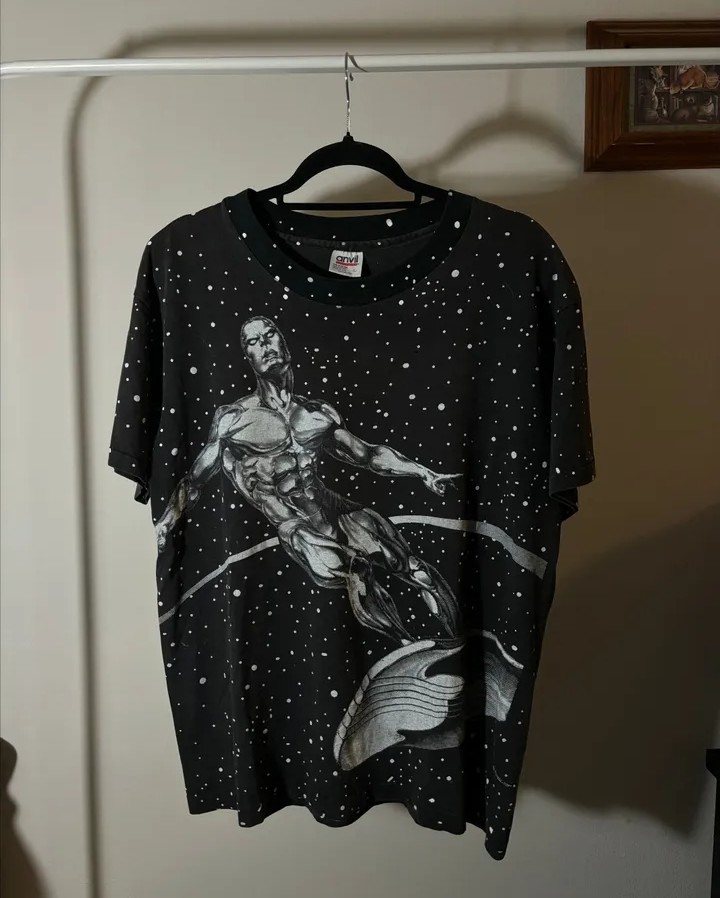 Vintage 1992 Marvel Silver Surfer AOP All Over Print … - Gem