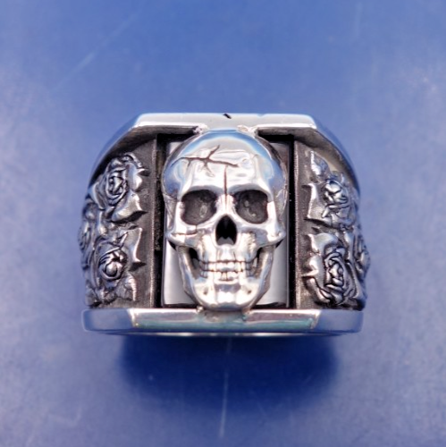Retired Skull and Roses Ring by NightRider Jewelers | eBay