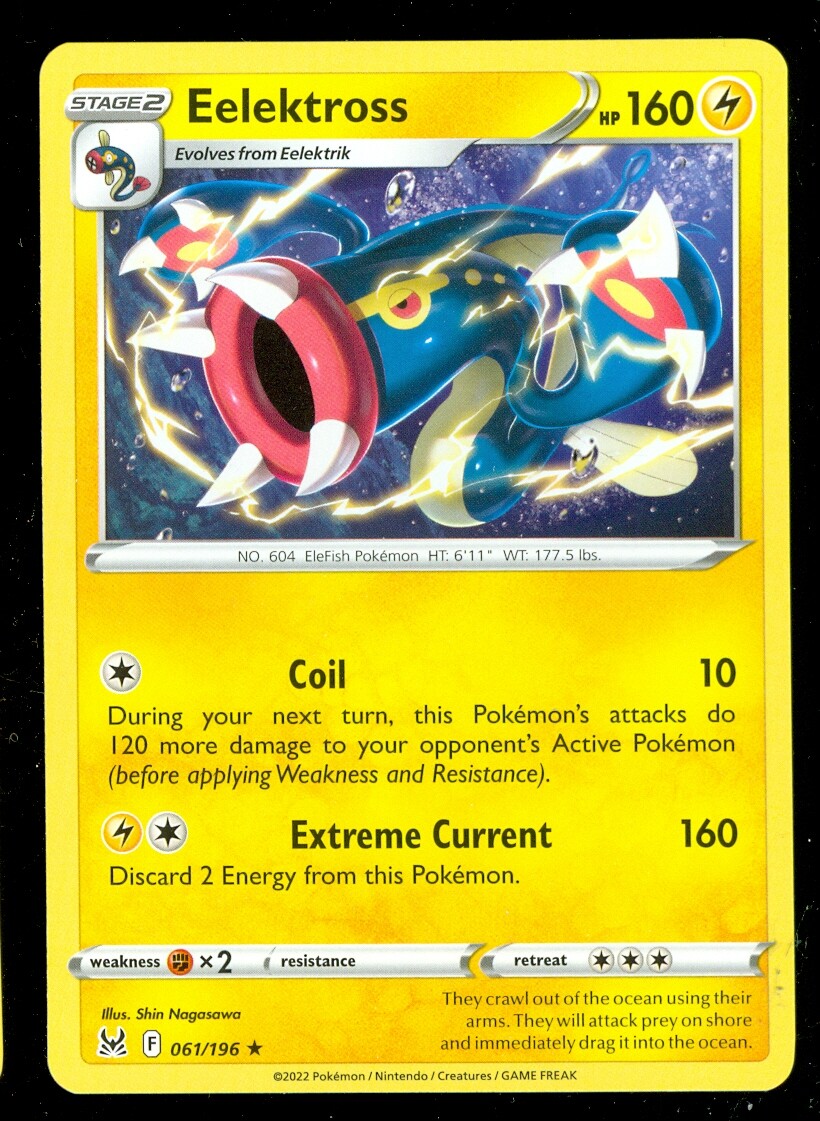 Pokemon EELEKTROSS 061/196 - Lost Origin - RARE - - MINT | eBay