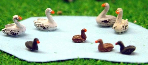 Waterfowl Swans Ducks A61 UNPAINTED N Gauge Scale Langley Model Kit 1/ ...