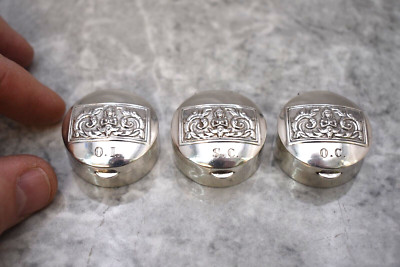 Set of 3 Sterling Silver Oil Stocks: 'O.I, S.C, O.C' (CU547) chalice co ...