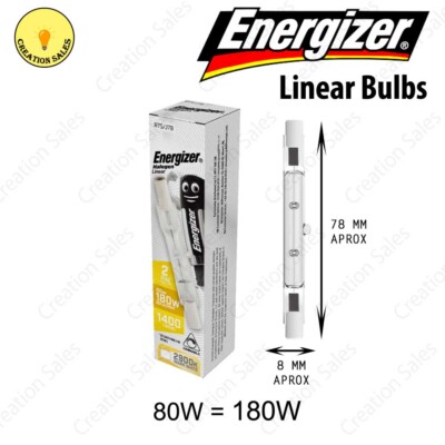 R7S 80W 180W 78mm Floodlight Security Linear Bulb Replacement Halogen ...