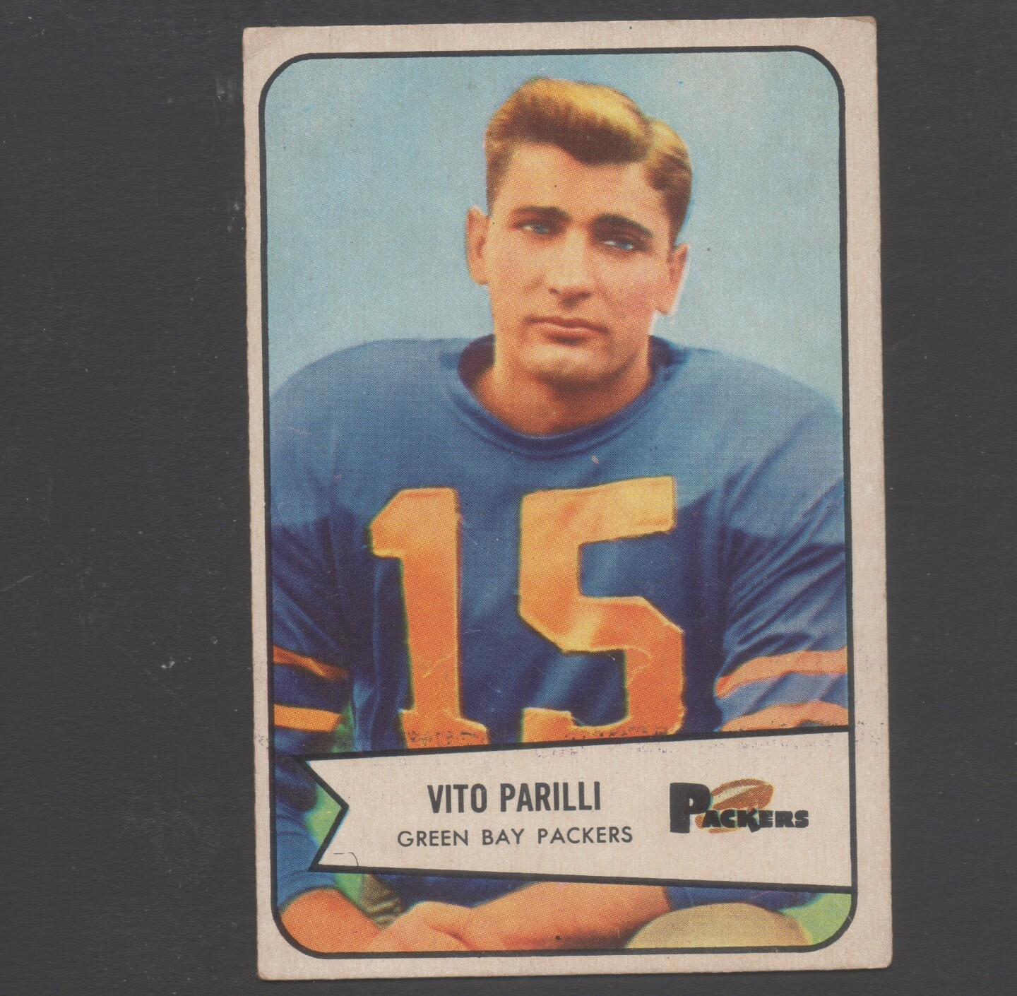 1954 Bowman Football Card #10 Vito Parilli-Green Bay Packers Ex Mint ...