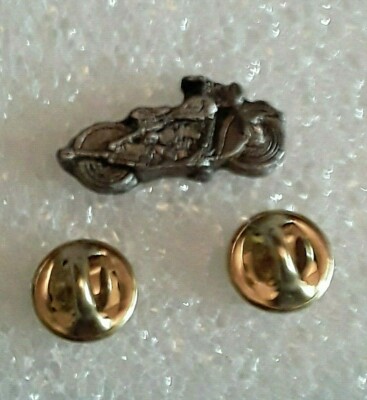 MOTORCYCLE Pewter Vest / Hat Pin 1-1/16" x 1/2" Hat Cap (#18) | eBay