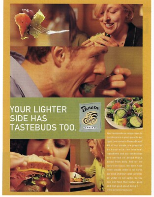 2004 Panera Bread Your Lighter Side Has Tastebuds Too Retro Print Ad ...