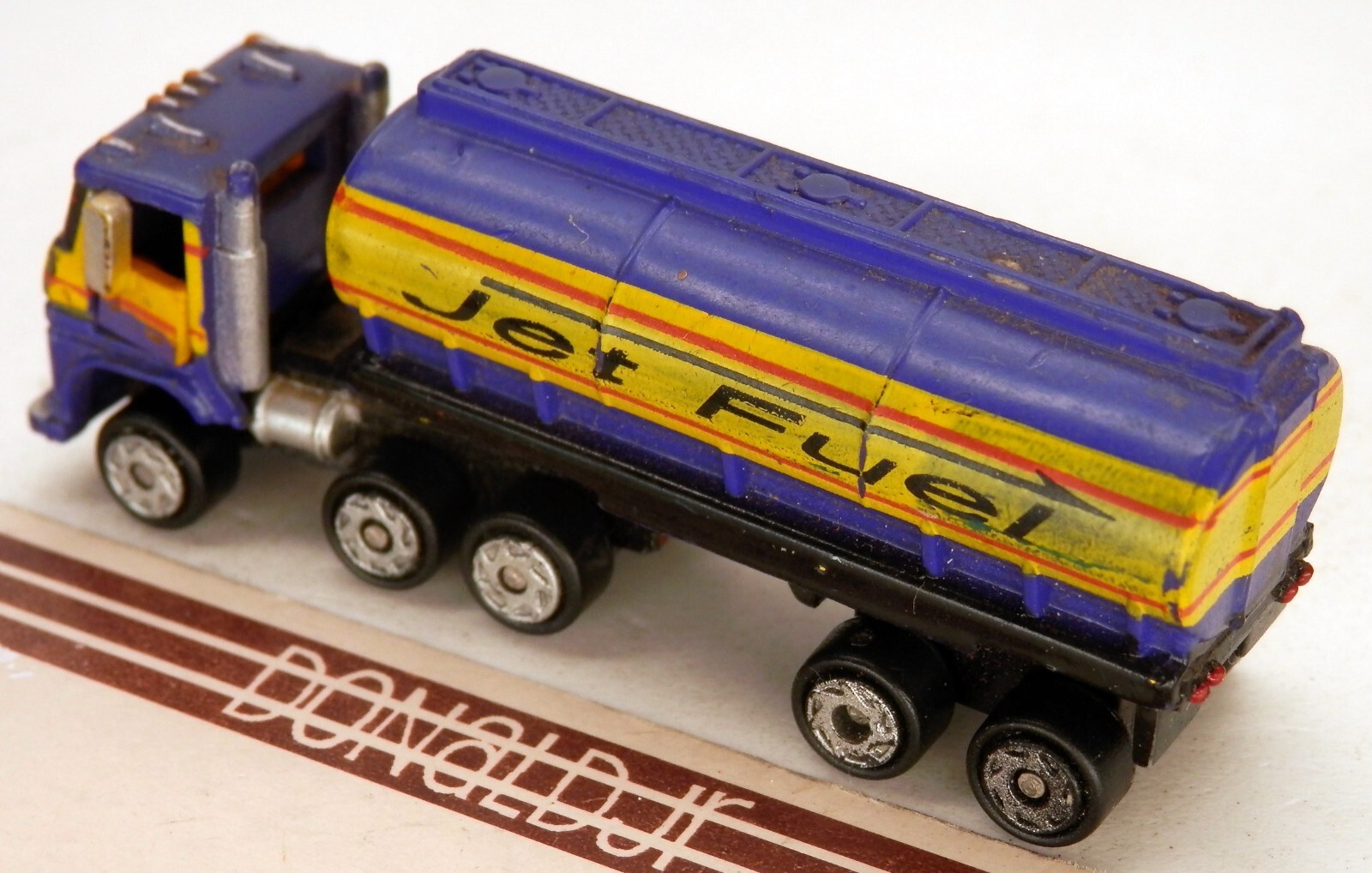 Micro Machines JET FUEL Gasoline Tanker Semi Truck Purple COE Cab-Over ...