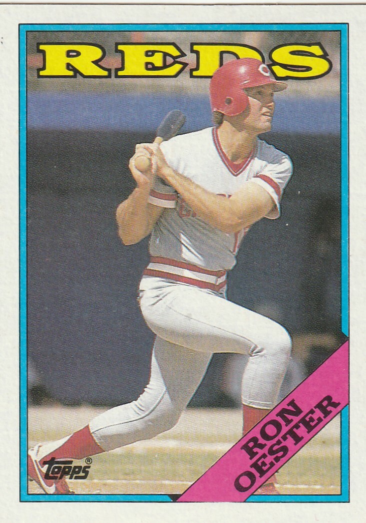 FREE SHIPPING-MINT-1988 Cincinnati Reds Topps #17 Ron Oester PLUS BONUS ...