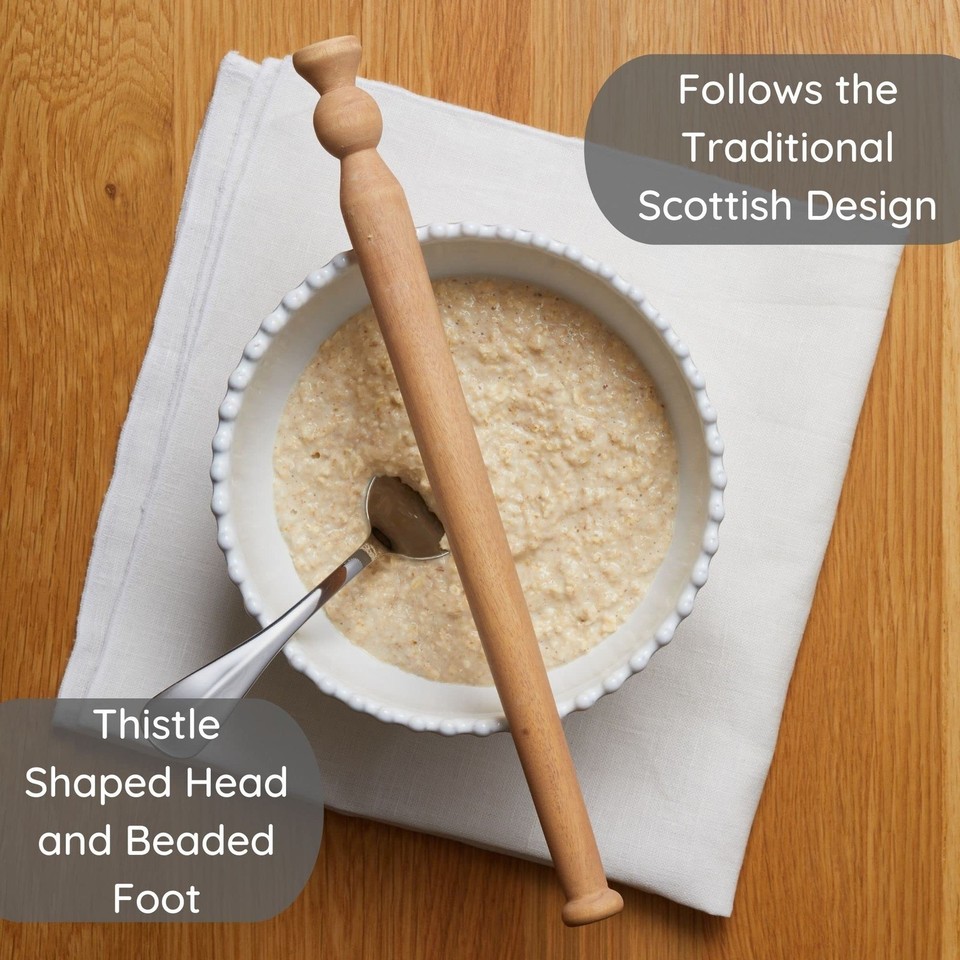 Scottish Porridge Spurtle – 11.5" Wooden Oatmeal Stirring Spoon ...