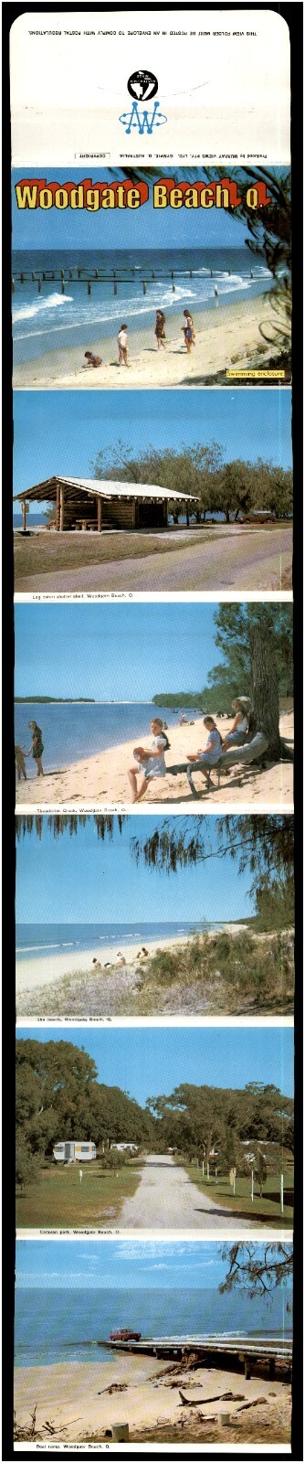 Vintage Foldout Postcard (Murray Views) - Woodgate Beach, QLD | eBay