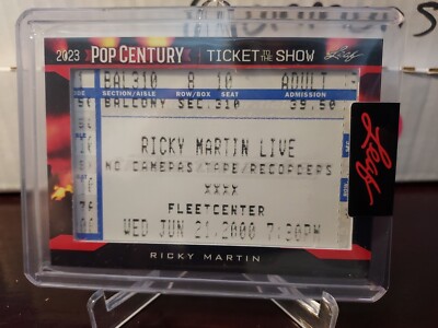 2023 LEAF POP CENTURY CONCERT TICKET STUB RICKY MARTIN Fleet Center | eBay