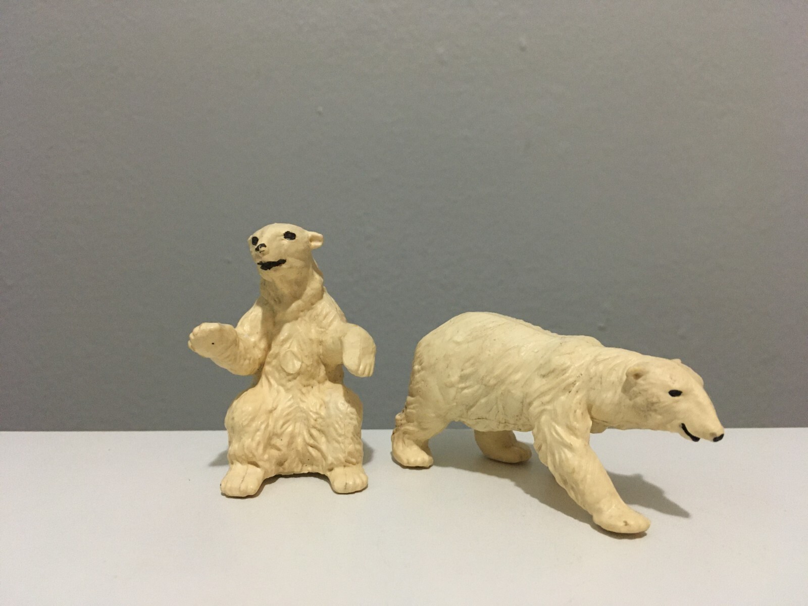 Vtg 1976 Britain's Ltd Lot of 2 Polar Bears Mini 2" Figures Made in ...