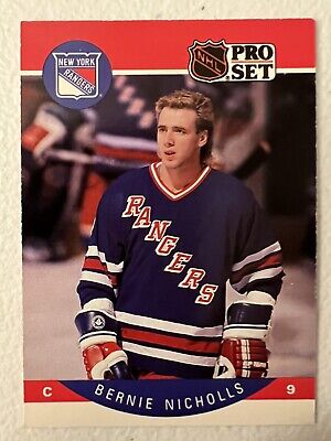 HOCKEY- 1990-91 Pro Set Bernie Nichols New York Rangers | eBay