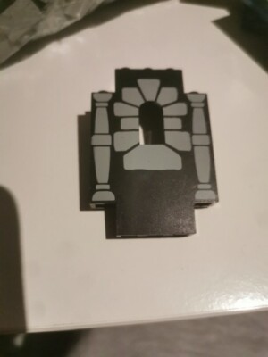 Lego 4444 Wall Panel Black 2 x 5 x 6 Printed Piece with Stone & Collum ...