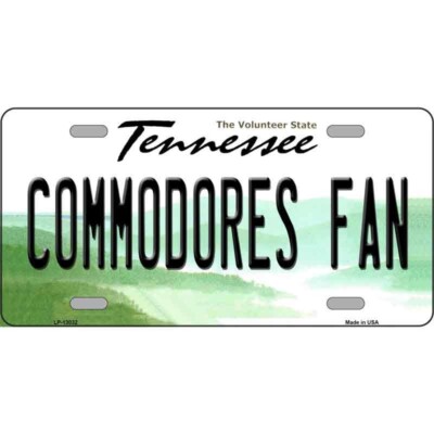 Commodores Fan Novelty Art License Plate Metal Tin Sign Plaque Wall Decor | eBay