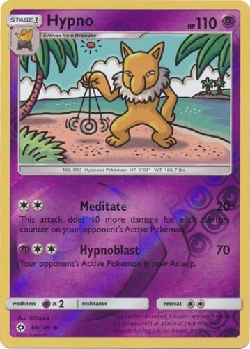 Pokémon TCG - Hypno - 60/149 - Reverse Holo - Sun & Moon (Base Set ...