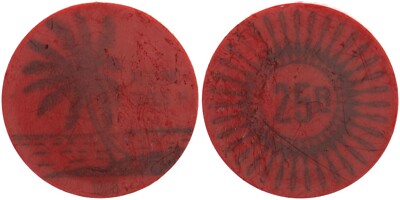 Keeling Cocos Islands 25 RUPEES 1968 Red SS, Color Weak 120228 | eBay