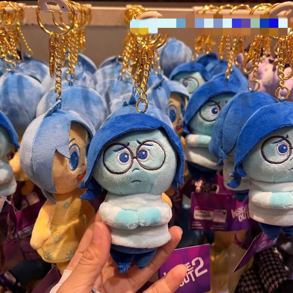 Authentic Disney Pixar Inside Out Plush Keychain Joy Doll Fear Sadness ...