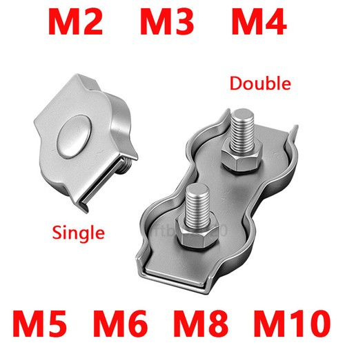 Wire rope clamp simplex duplex M3 M4 M5 M6 M8 M10 A2 stainless steel | eBay