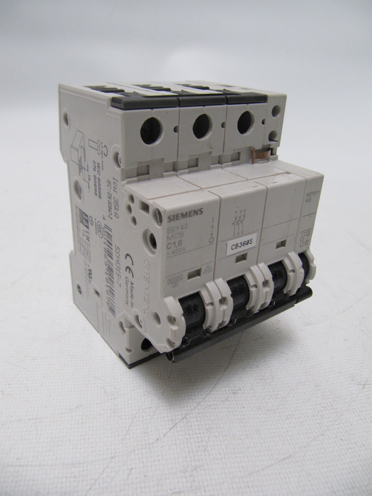 Siemens 5SY43 MCB Miniature Circuit Breaker 5SY4315-7 w/ Aux Contact ...