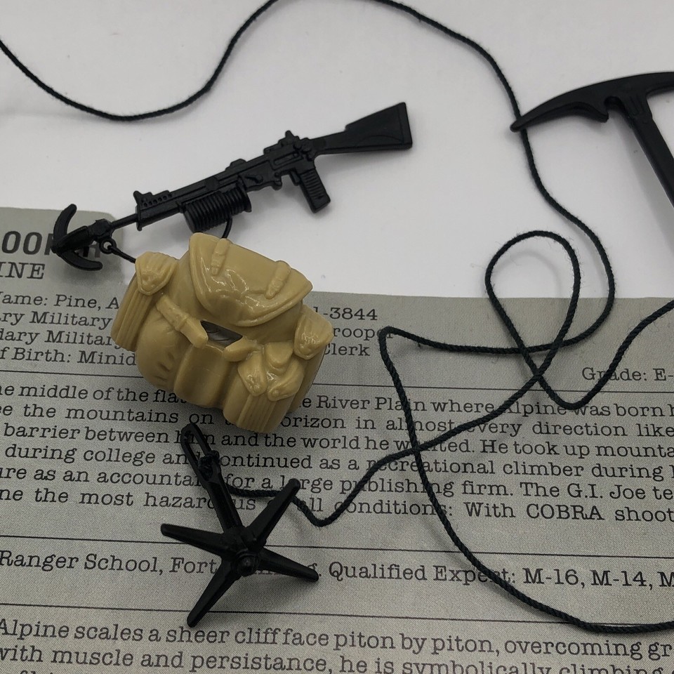 VTG GI JOE FILE CARD ALPINE Mountain Trooper Filecard 1985 Hasbro | eBay