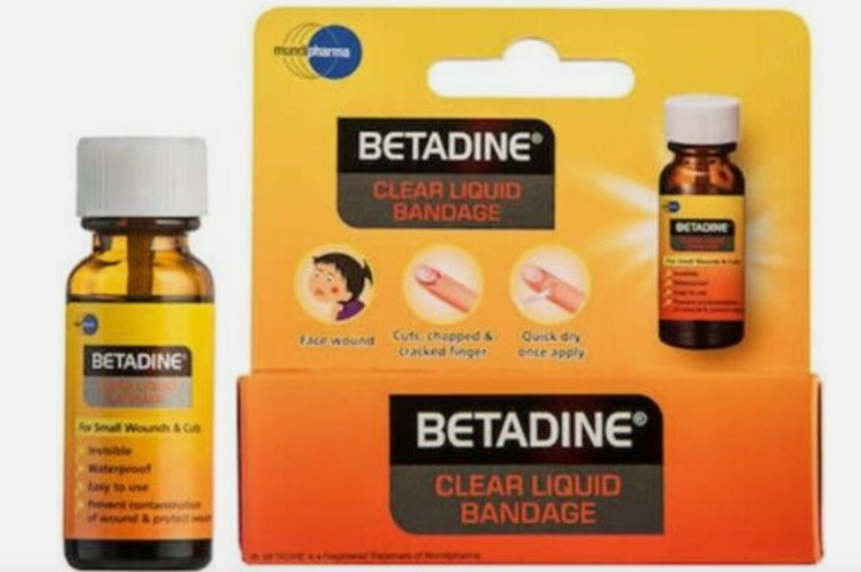 2 Bottle BETADINE Clear Liquid Bandage 8g For Wound & Cut Water Proof ...