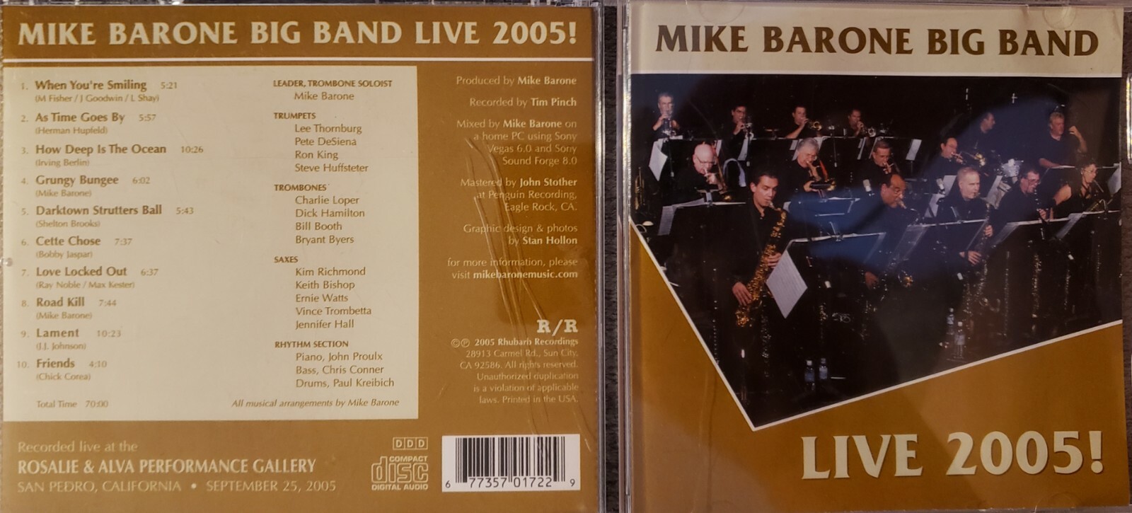 Mike Barone Big Band Live 2005 CD FAST SHIP FROM USA 677357017229 | eBay
