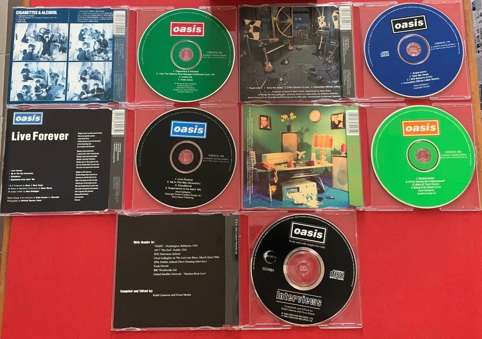 Oasis - Definitely Maybe The Singles - Ltd 4 x CD Box Set Interview CD ...