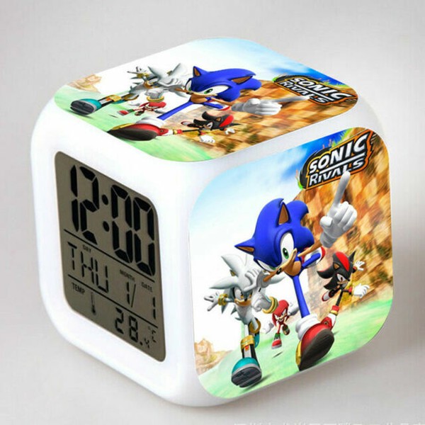 1x Sonic The Hedgehog Game Color Changing Night Light Alarm Clock Kids ...