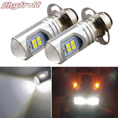2 Bright White LED for PRE-FOCUS 12-16V 35W/35W P30d P15d MINIATURE ...