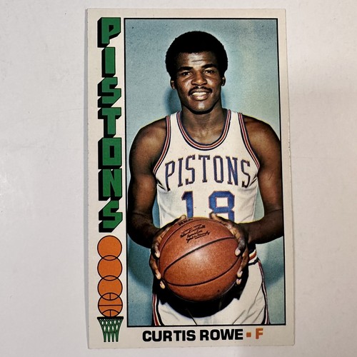 1976/77 CURTIS ROWE TOPPS Basketball Tall Boy Oversized Card #118 ...