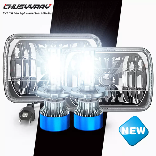 2 PCS For Chevy S10 Pickup 1982-1997 DOT 5x7" 7x6" LED Headlight Hi/Low ...