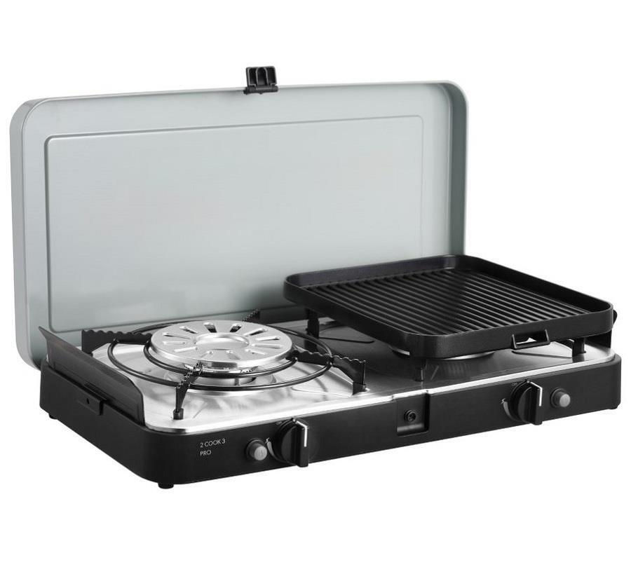 CADAC 2 COOK 3 PRO DELUXE QR STOVE PORTABLE DUAL GAS COOKER CAMPING ...