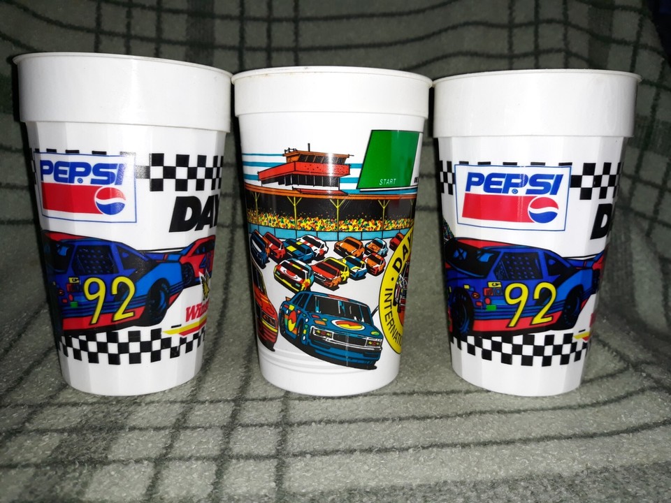 NASCAR Vintage 3 Plastic Collector Cups Daytona International Speedway ...
