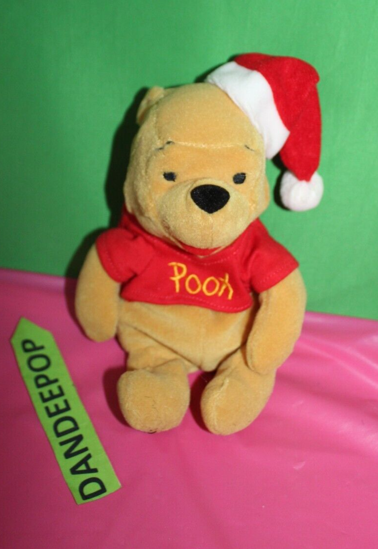 Disney Store Winnie The Pooh Santa Pooh Bean Bag Plush Stuffed Animal ...