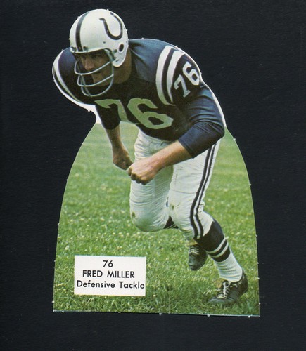 1967 Johnny Pro Baltimore Colts Football Card Standup #21 Fred Miller ...