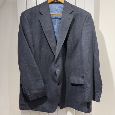 Men’s Two Piece Wool Suit by Magee- Blue, 46 Inch Chest | eBay UK