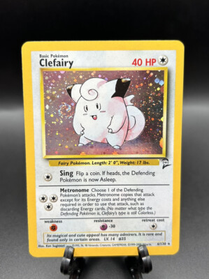 Pokemon TCG Clefairy Base Set 2 6/130 Holo Unlimited Holo Rare Swirl | eBay