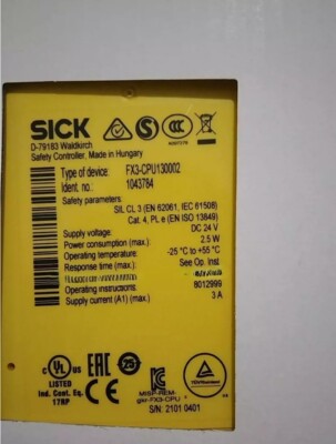 Sick FX3-CPU130002 Safety Relay FX3-CPU130002 New In Box FX3-CPU130002 ...