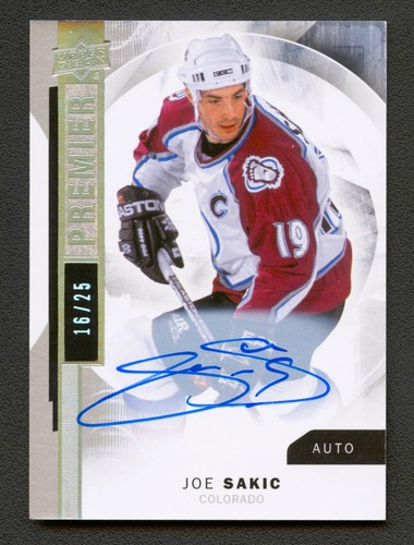 JOE SAKIC 2015-15 UPPER DECK UD PREMIER COLORADO AVALANCHE AUTO ...