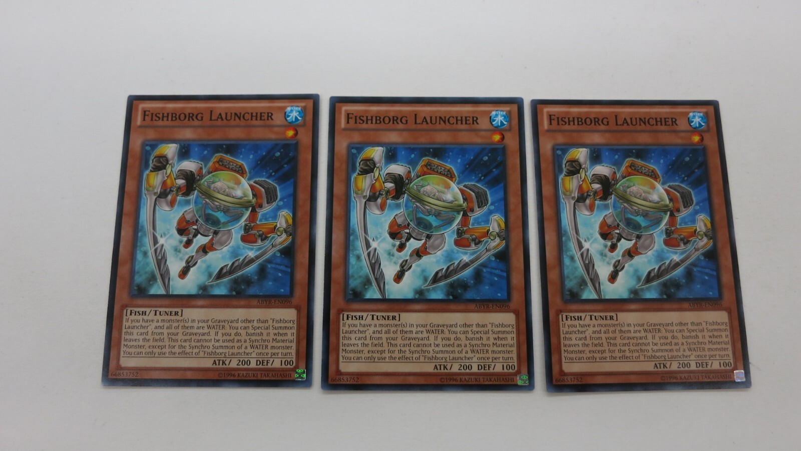 3x FISHBORG LAUNCHER MONSTER ABYR-EN096 UNLIMITED ED COMMON YUGIOH NM ...