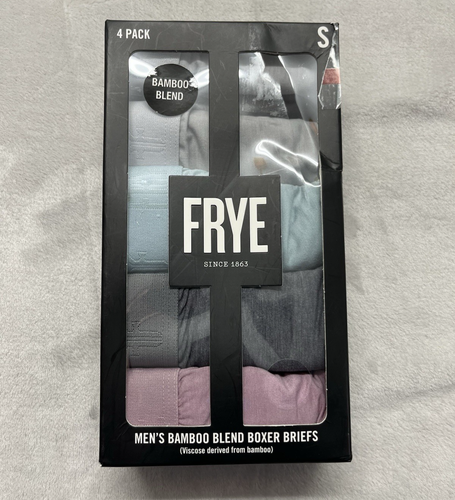 FRYE 4 Pack Boxer Briefs Men Small 28-30'' Multicolor Bamboo Blend Tag ...