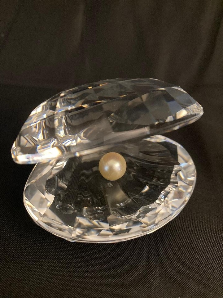 Swarovski Crystal CLAM SHELL WITH PEARL # 7624 - MINT With Box, COA ...