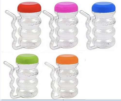 Sip-A-MUG w/ Built-In straw, 14 Oz/414 ml Set of 5 w/ Assorted Color ...