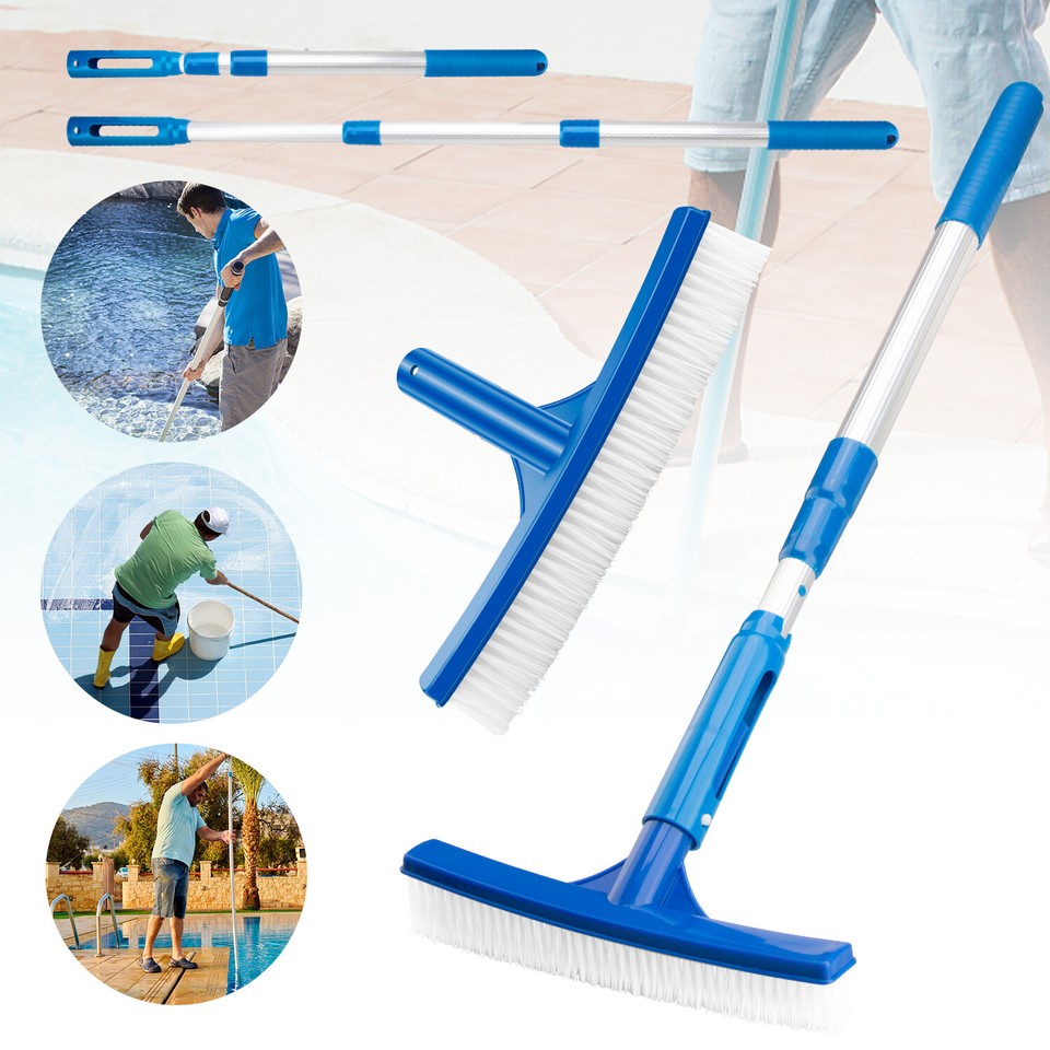Pool Cleaning Brush Heavy Duty Floor Wall Pool Spa Brush Aluminum ...