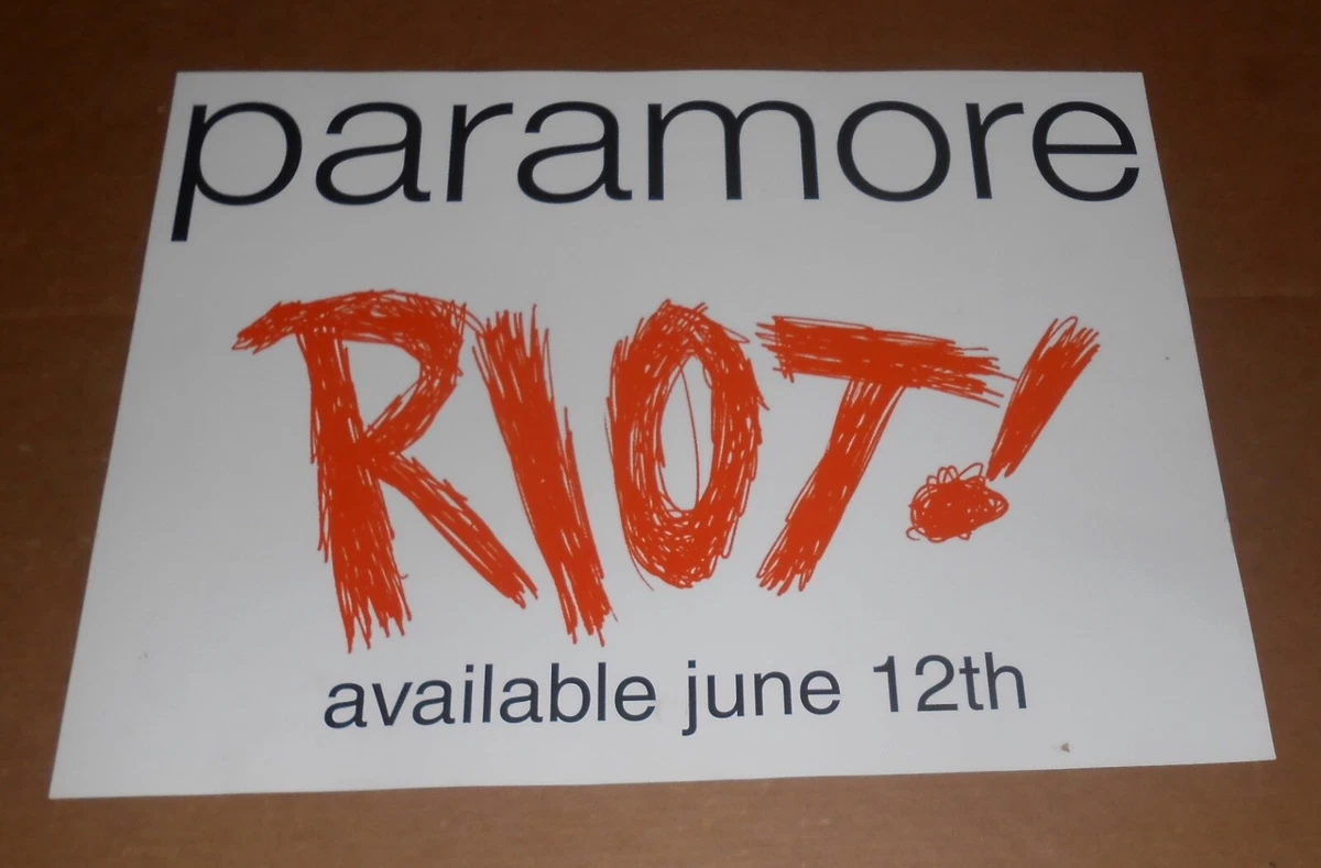 Paramore Riot Poster