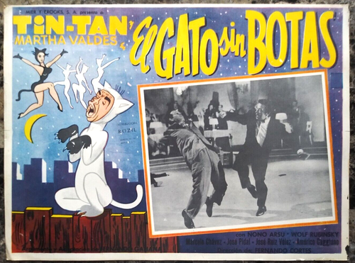 TIN-TAN IN EL GATO SIN BOTAS MEXICAN ORIGINAL MOVIE POSTER .1957 .12.5 ...