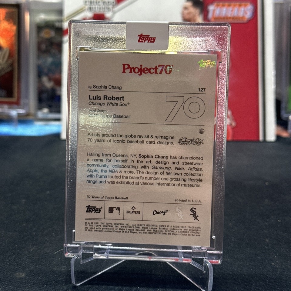 Luis Robert 2021 Topps PROJECT 70 Card #3 By: Sophia Chang /3872 White ...