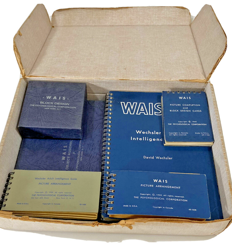 Vintage Psychology WAIS Wechsler Adult Intelligence Scale IQ Test, 100% ...