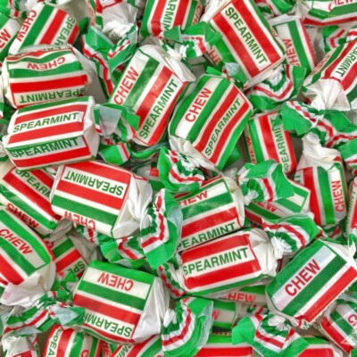 Real Candy Co Spearmint Chews Individual Wrapped Mint Sweets Retro ...